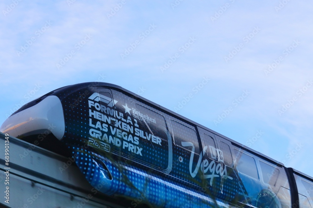 Las Vegas Monorail - built in 2009, the monorail is a passenger tram ...