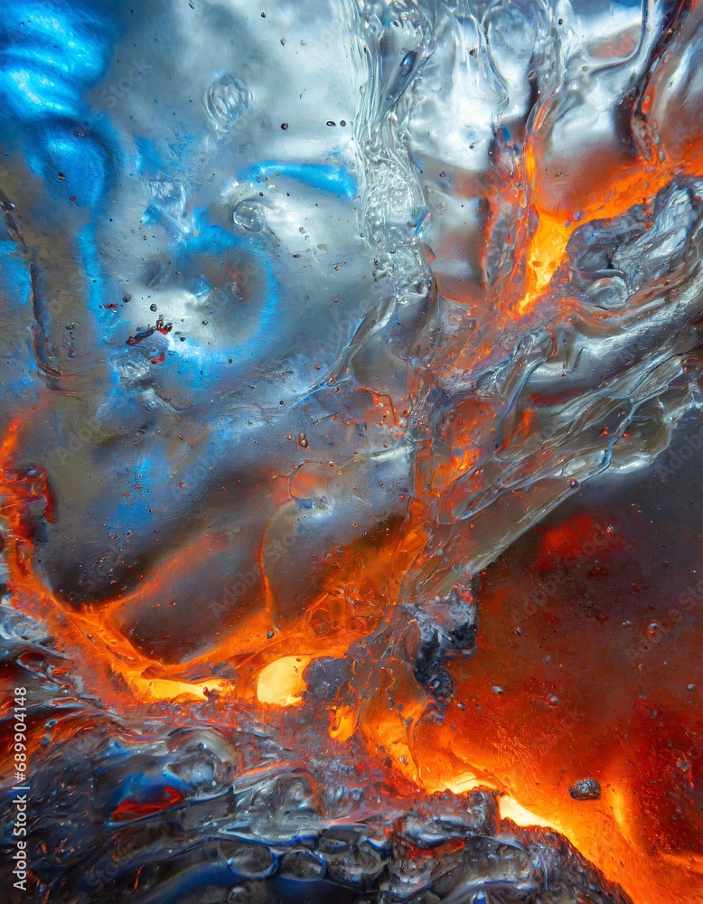 Textura de Magma artística, dinámica con oro líquido, contraste visual ...