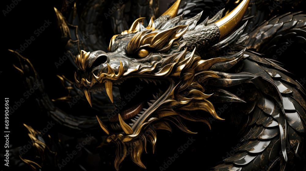 Dragons of Fortune, Celebrate Chinese New Year with a Black and Gold ...