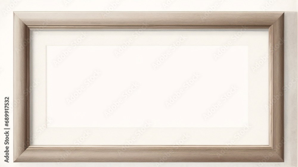 Natural wood frame isolated on transparent background. Portrait ...