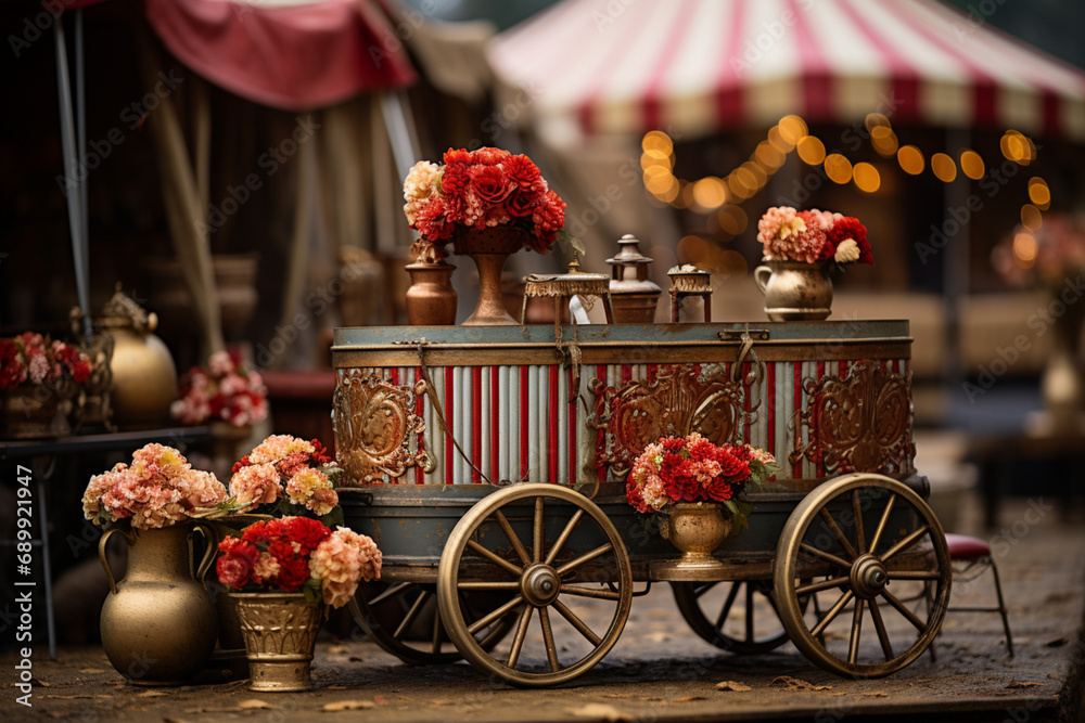 Old food carriage Stock Illustration | Adobe Stock