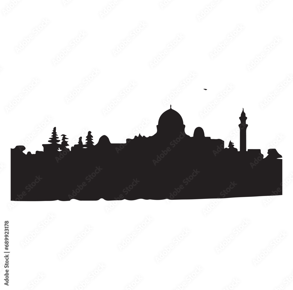 Palestine al Aqsa mosque, compound in the city of "Jerusalem" or "al ...