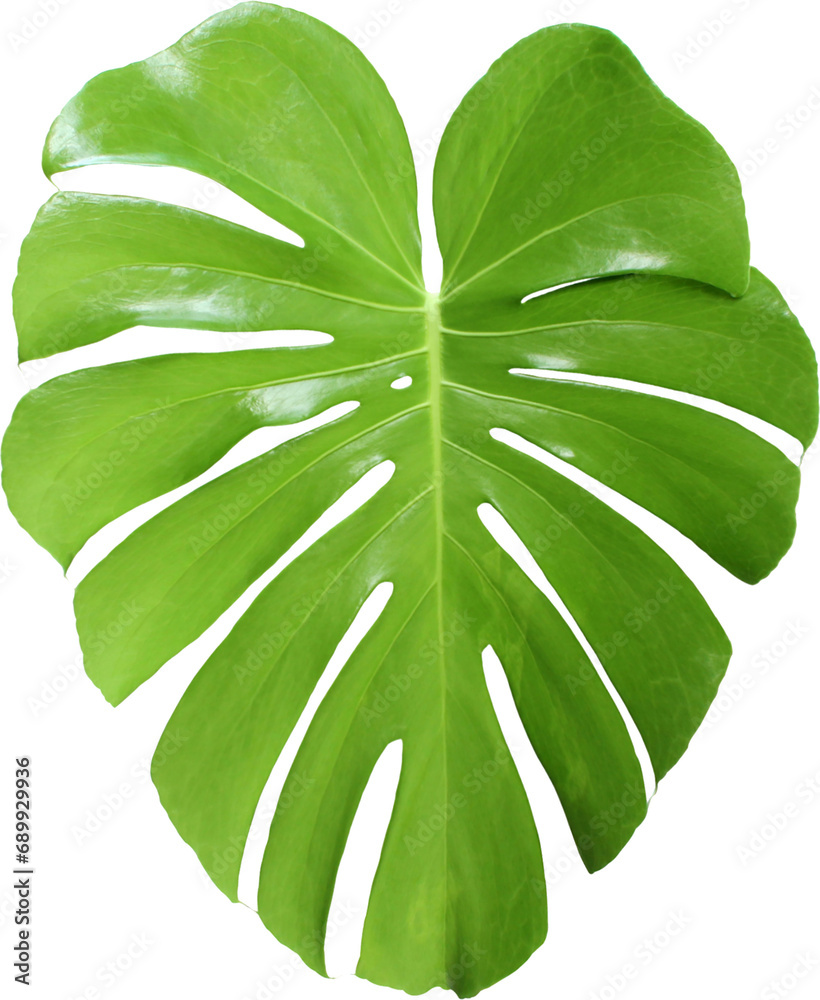 tropical jungle monstera leaves , Swiss Cheese leaf tree isolated on ...