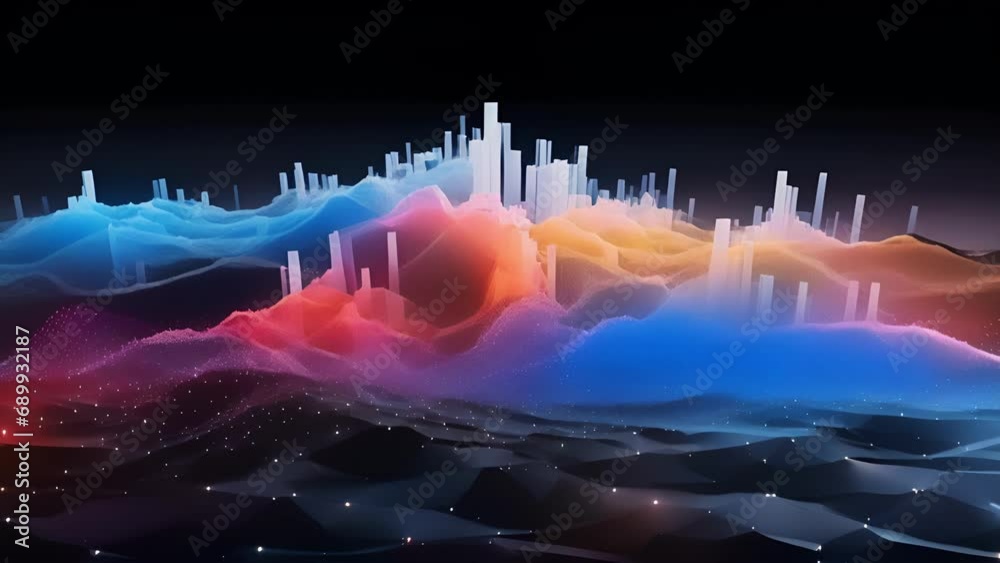 Dimensional transformations A complex visual representation of a ...