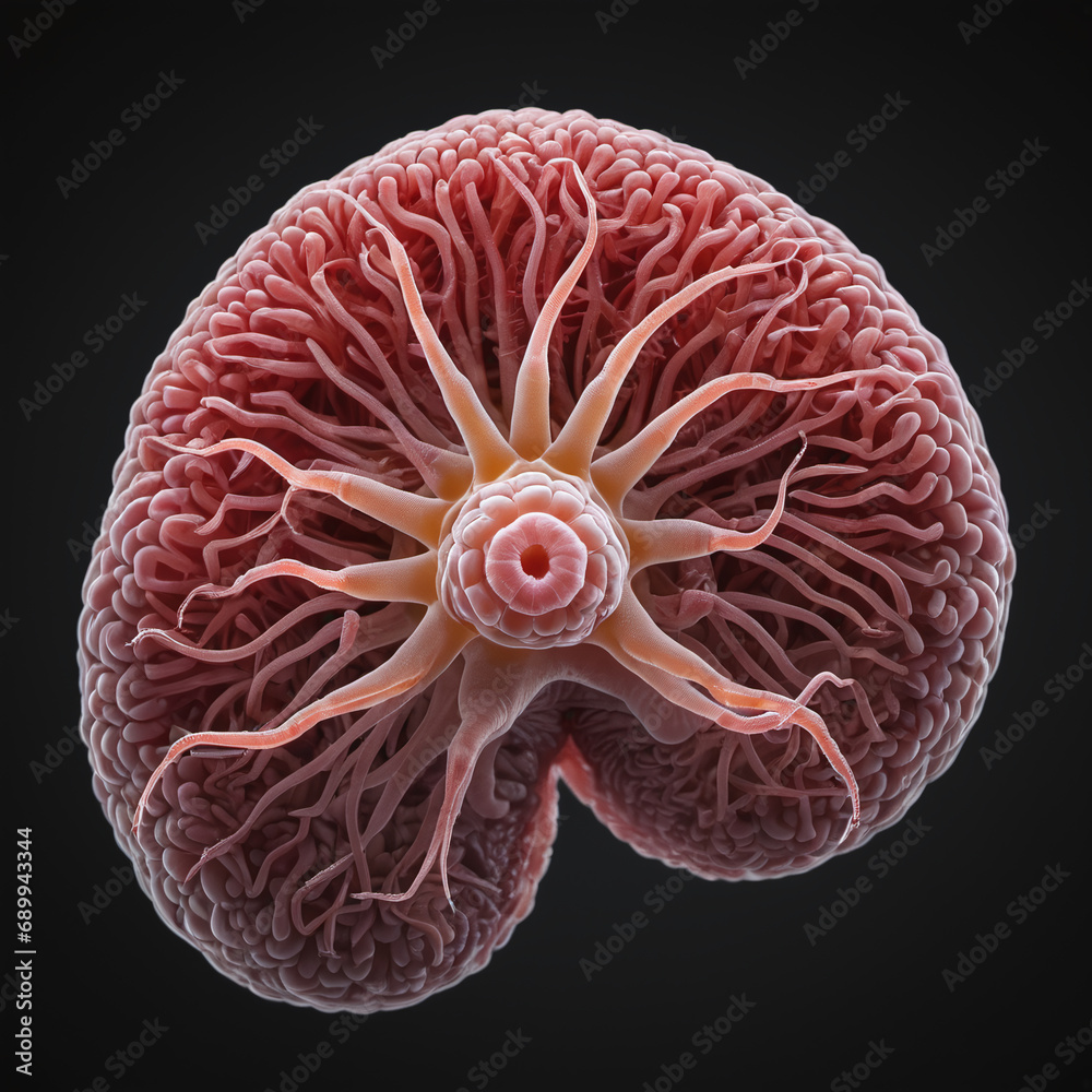 Roundworm parasites in the human intestine. Ascariasis. Diseases of the ...