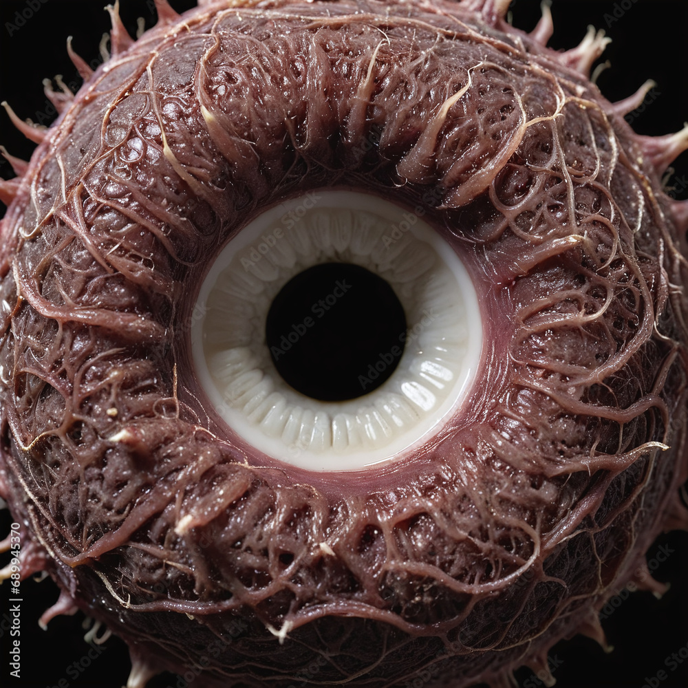 microbiology of microba protozoa, 3D render and micro photography Stock ...