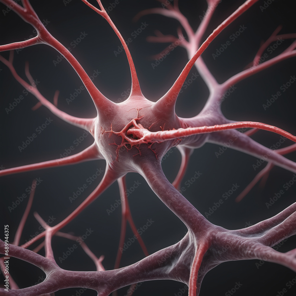 Human neurons flashing. Electric impulses. Biology. brain with neurons ...