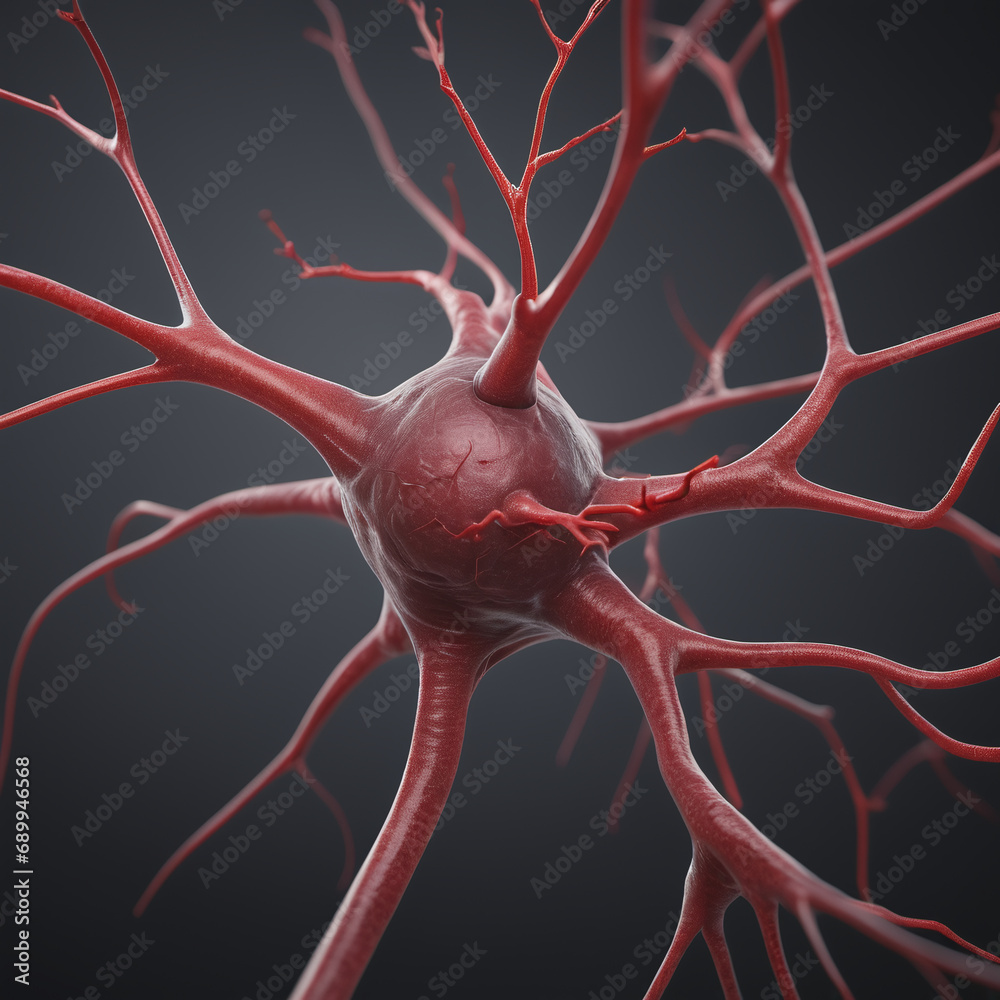 Human neurons flashing. Electric impulses. Biology. brain with neurons ...