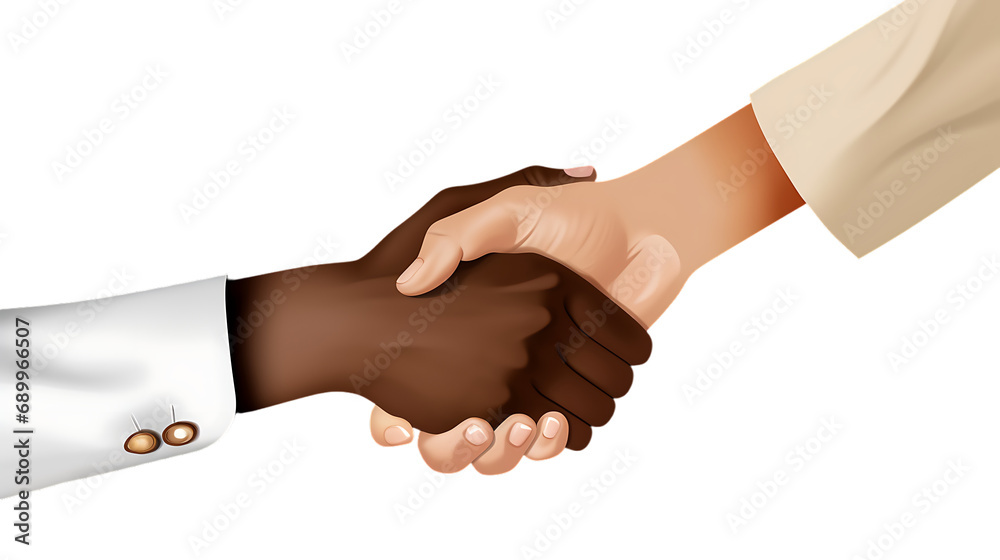 Hands of different skin colors clasped together. Concept of ...