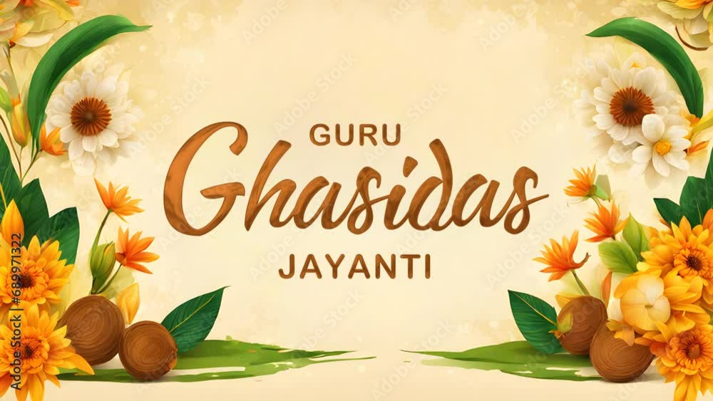 Guru Ghasidas Jayanti Text Animation. Great for Guru Ghasidas Jayanti ...