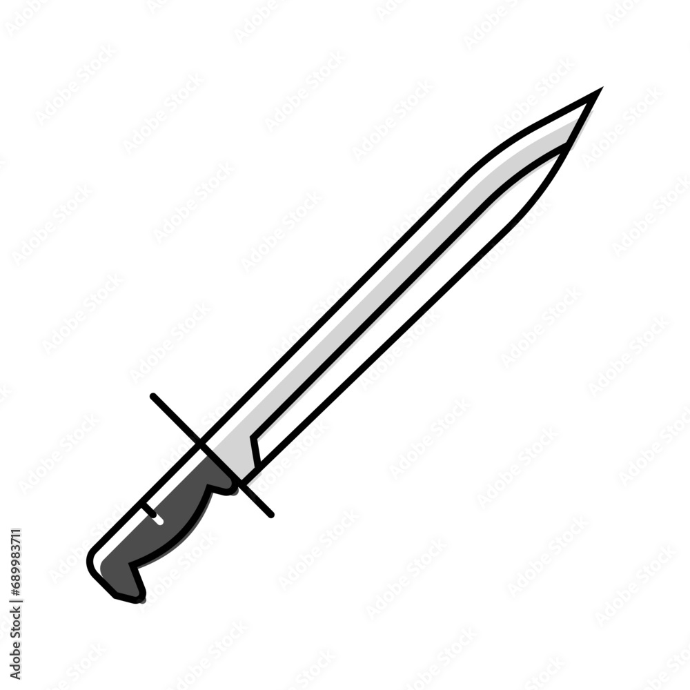 bayonet weapon war color icon vector. bayonet weapon war sign. isolated ...