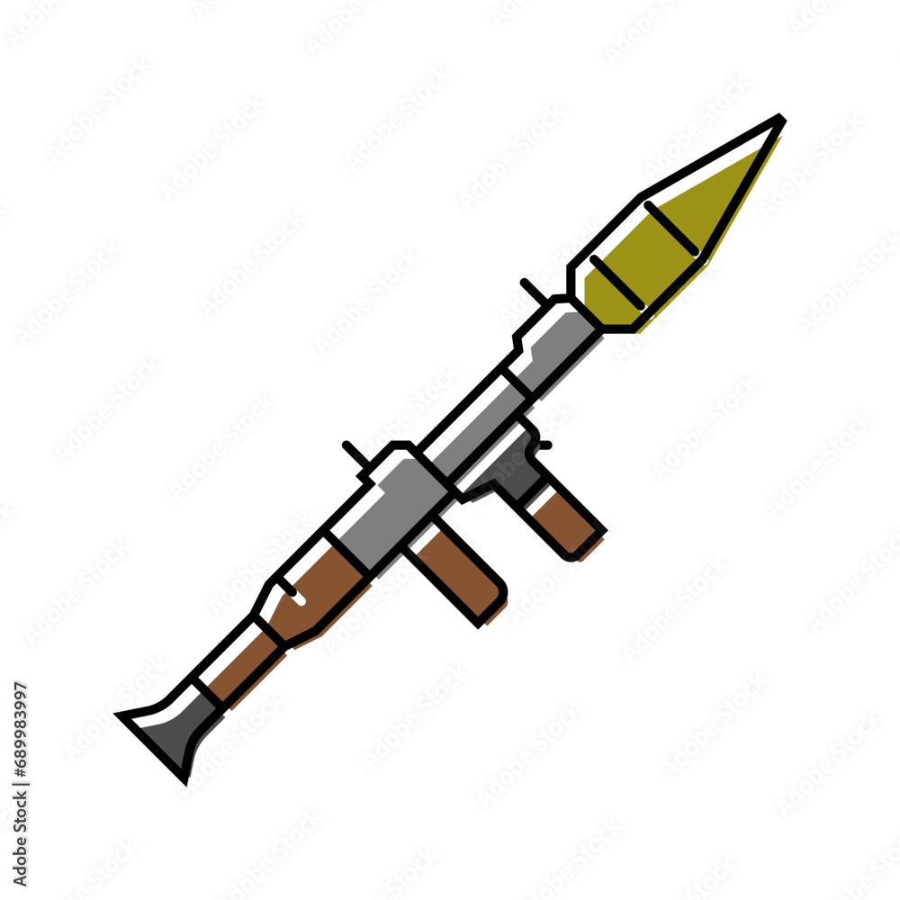 rocket launcher weapon war color icon vector. rocket launcher weapon ...