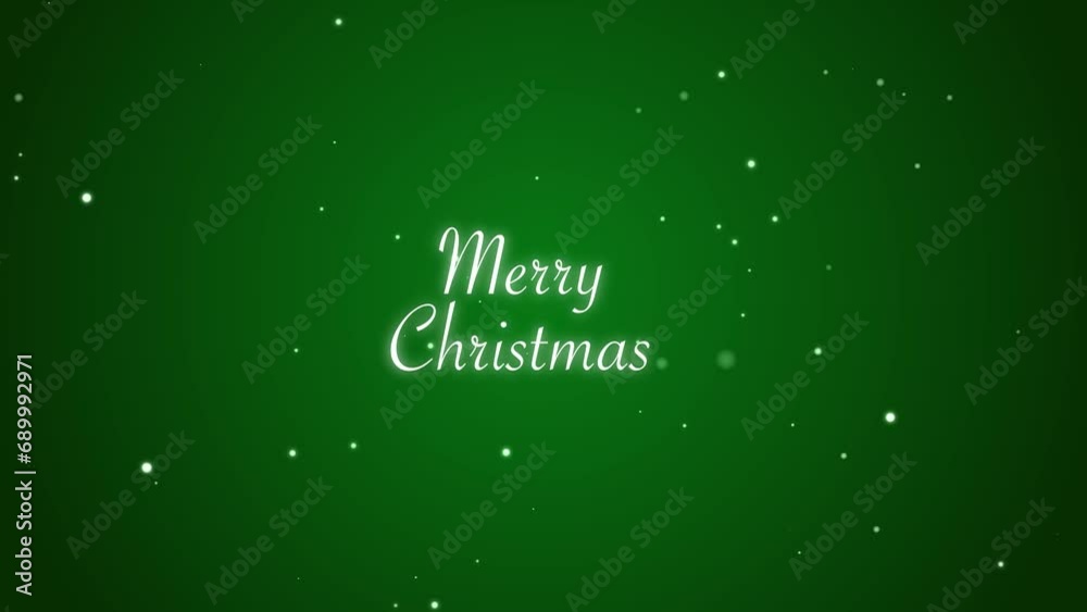 3D animation motion graphic Merry Christmas holiday season text title ...