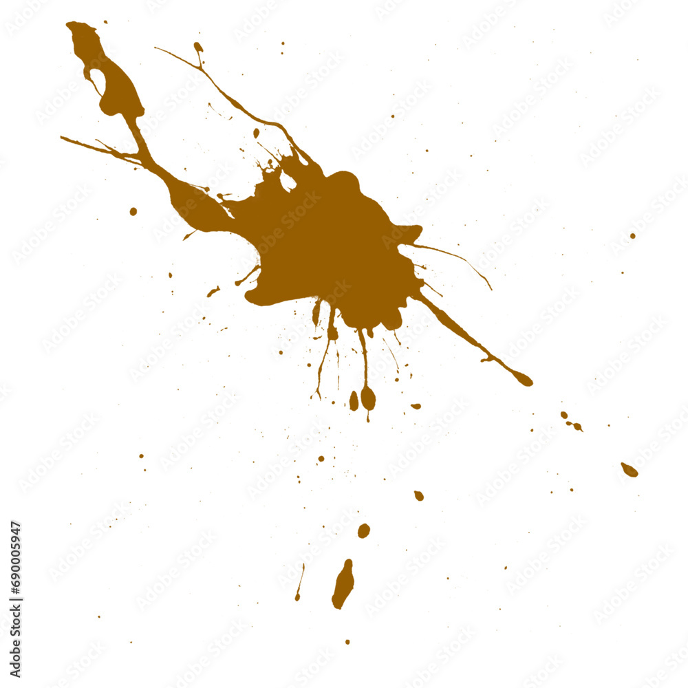 Coffee, chocolate, liquid stains isolated on a transparent background ...