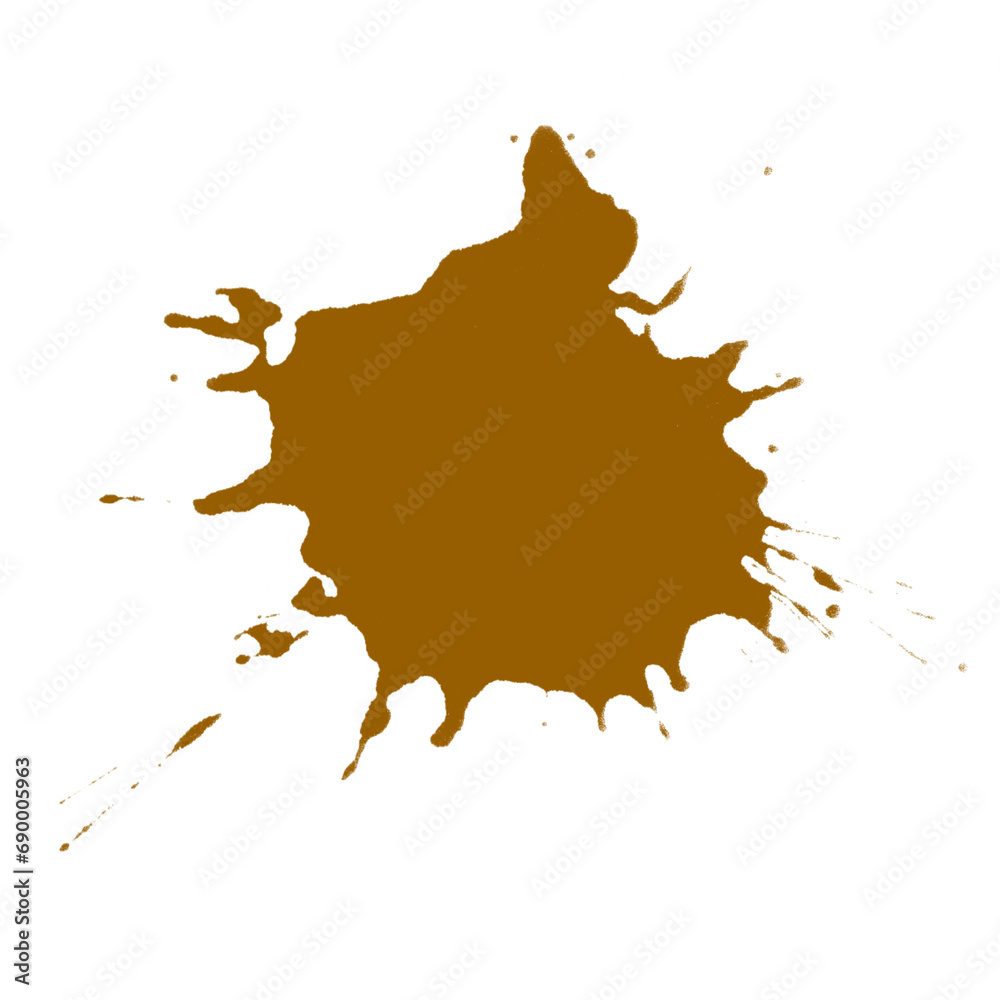 Coffee, chocolate, liquid stains isolated on a transparent background ...