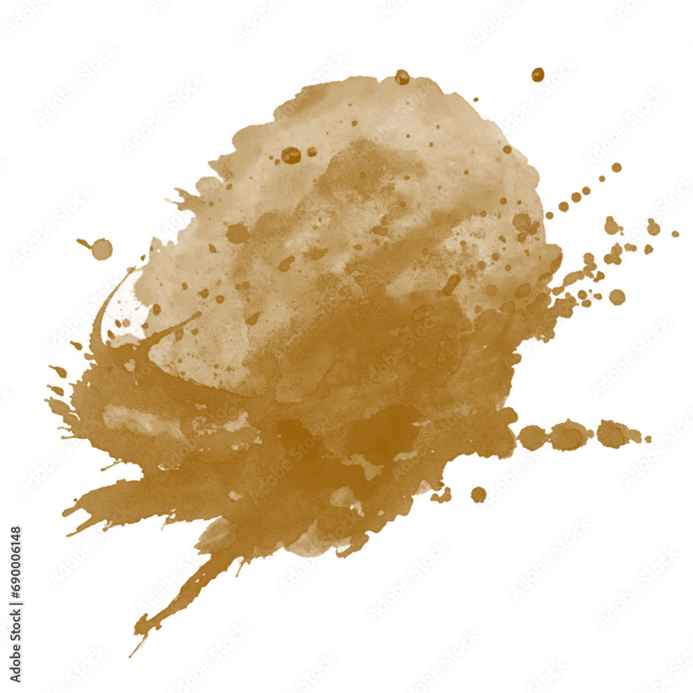 Coffee, chocolate, liquid stains isolated on transparent background ...
