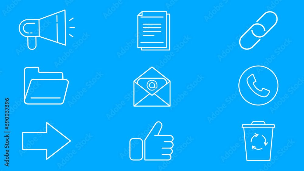 Enhance social media content with animated line icons. Elevate visual ...