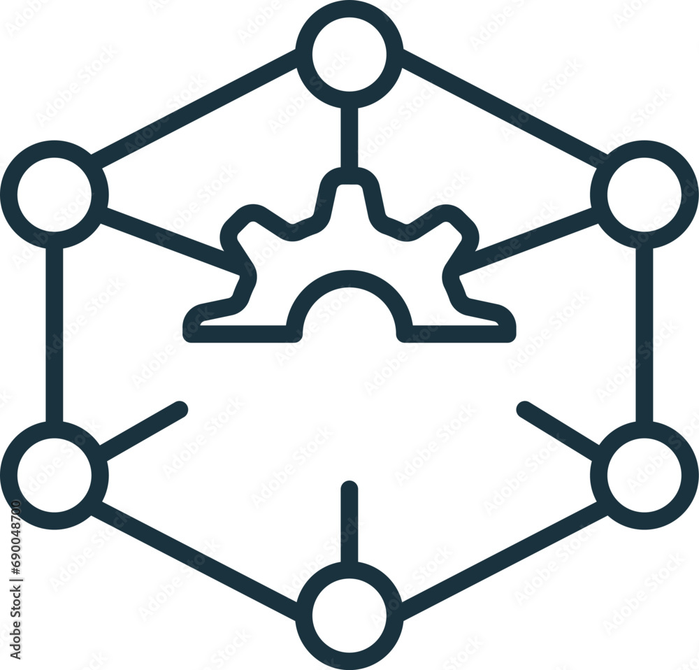 DAO icon. Monochrome simple sign from blockchain collection. DAO icon ...