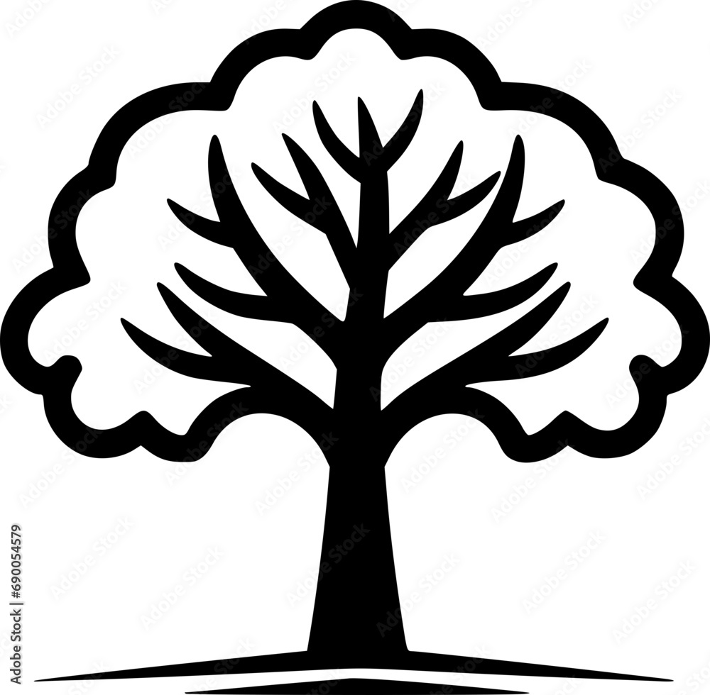 simple tree vector symbol Stock Vector | Adobe Stock