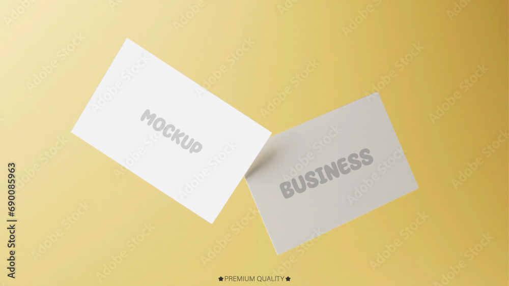 Floating Mockup Business card. Modern Business card floating mockup ...