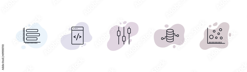 outline icons set from user interface concept. editable vector included simple chart interface ...