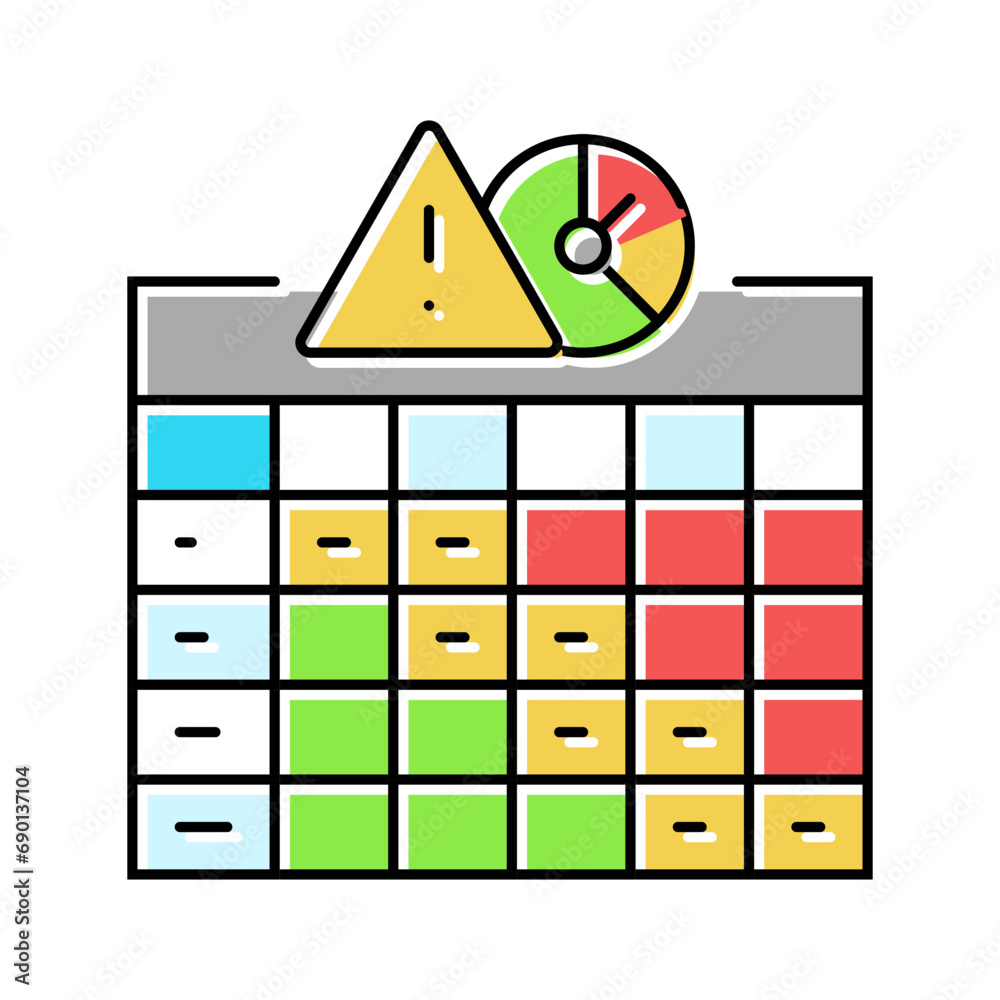 heatmap risk color icon vector. heatmap risk sign. isolated symbol ...
