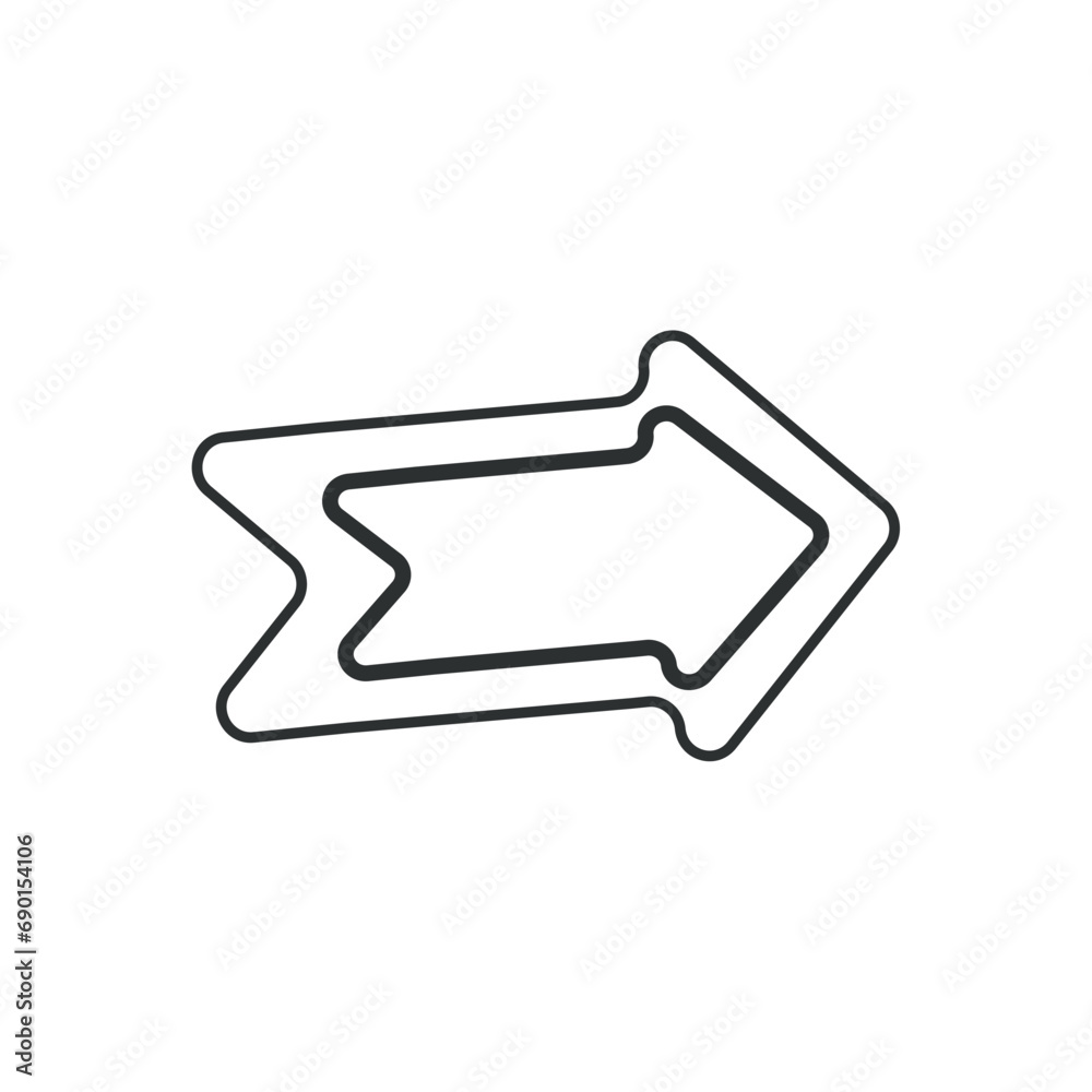 Arrow in hand sketched design. A hand-drawn sketch design feature a ...