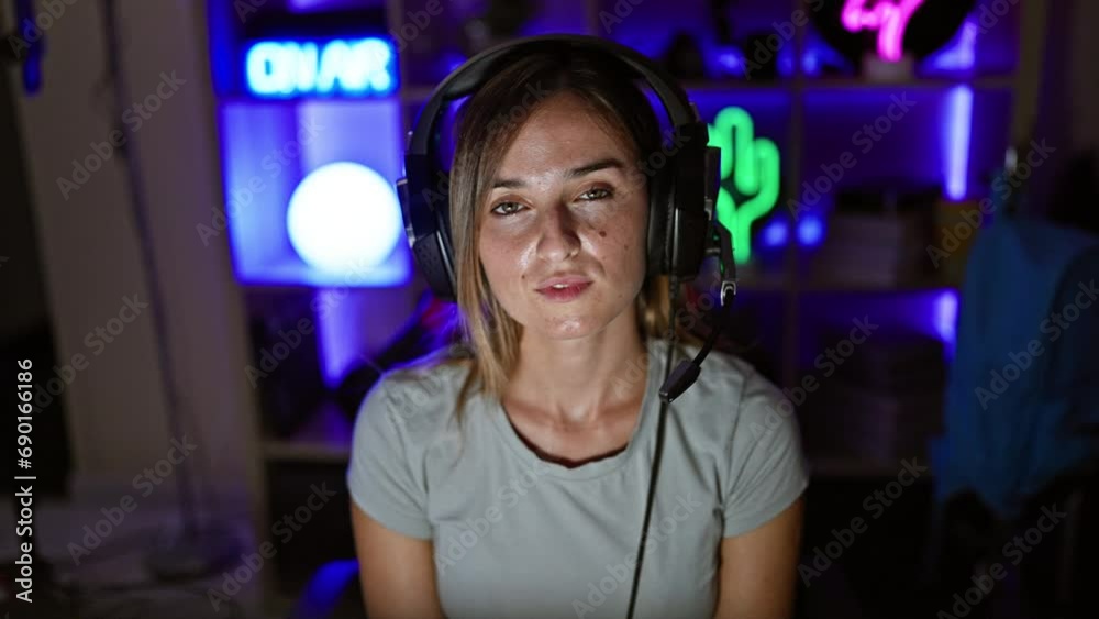 At-home gaming drama unfolds as young, beautiful blonde streamer ...