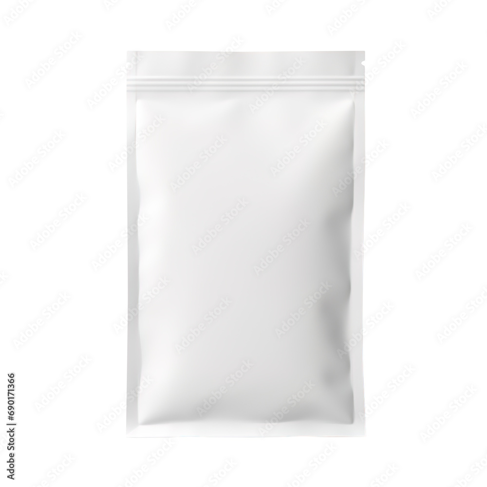 white blank paper bag package isolated on transparent background Remove ...