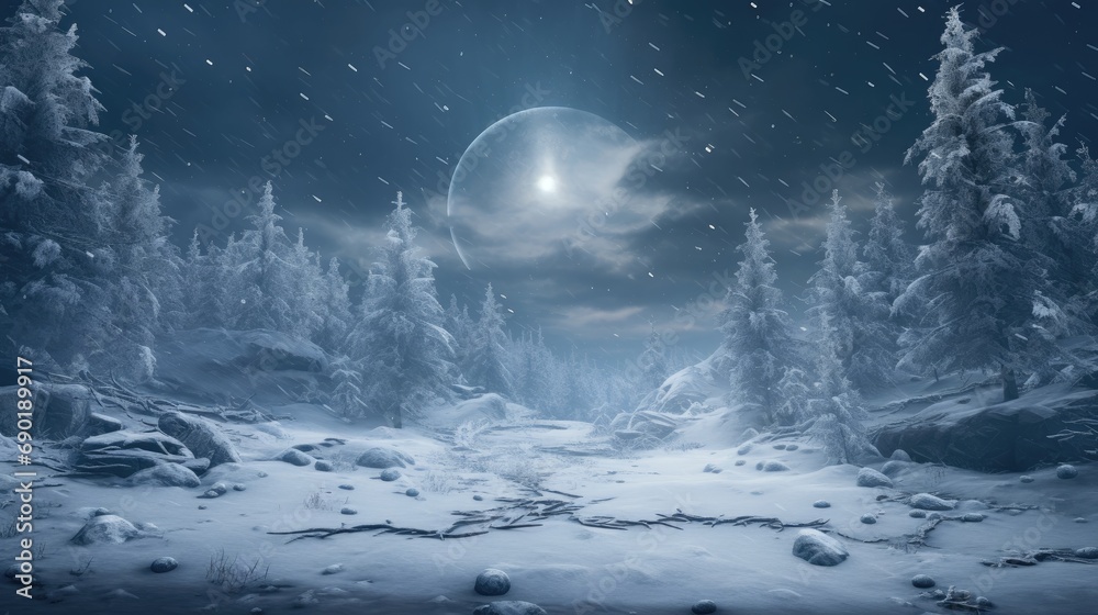 Winter Wonderland Scenes: Realistic Snowfall Backdrop for Festive ...