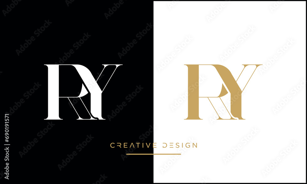 RY or YR Alphabet letters logo monogram Stock Vector | Adobe Stock