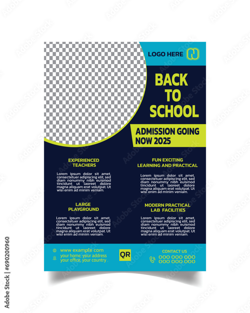 School Admission Publicities Flyer and Kids School Leaflet Template ...