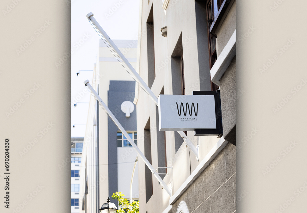 Exterior Sign Mockup Stock Template | Adobe Stock