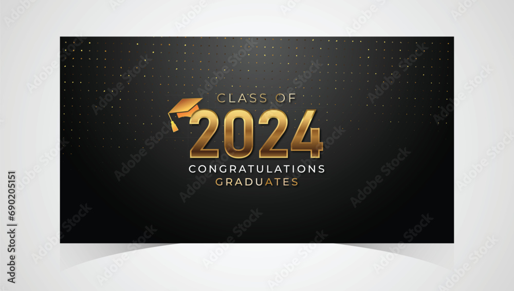 Class of 2024 Congratulations Graduates. Academic Cap and Diploma ...