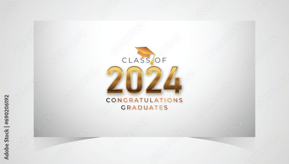 Class of 2024 Congratulations Graduates. Academic Cap and Diploma ...