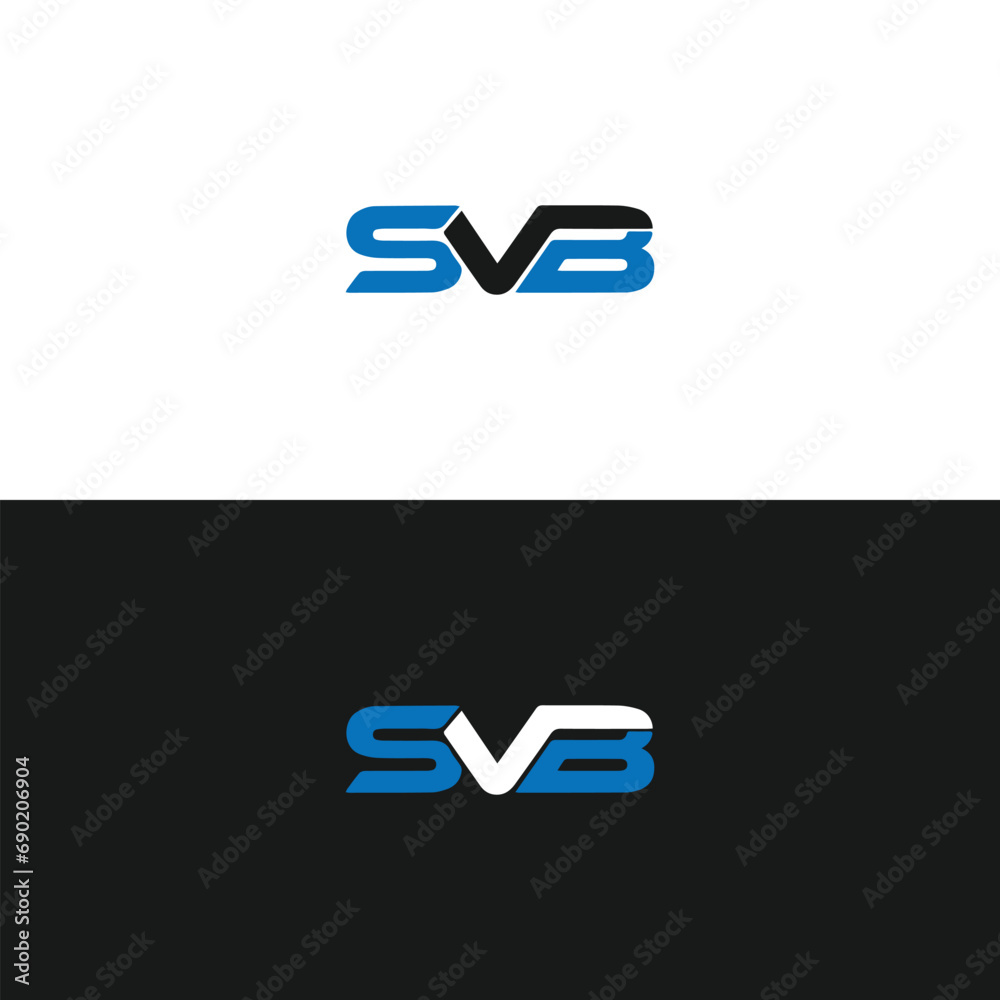 Svb Logo S V B Design White Svb Letter Svb S V B Letter Logo Design