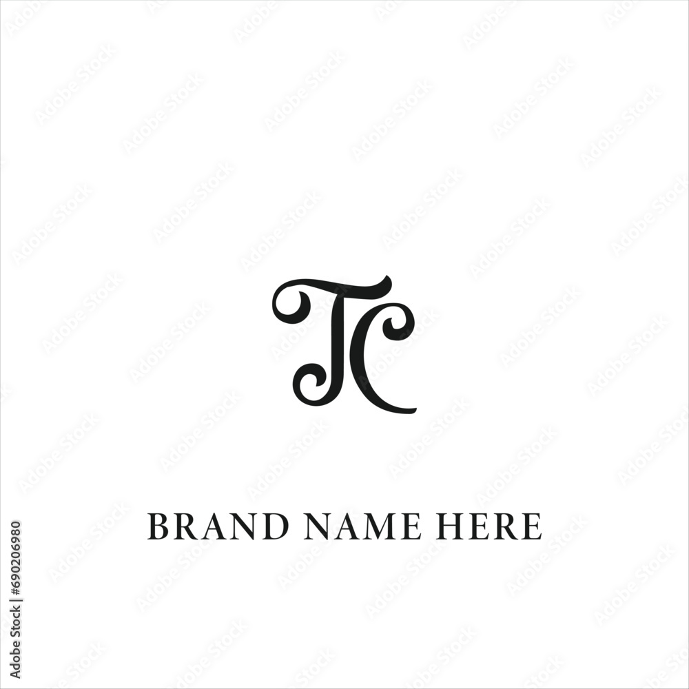 TC logo. T C design. White TC letter. TC, T C letter logo design ...