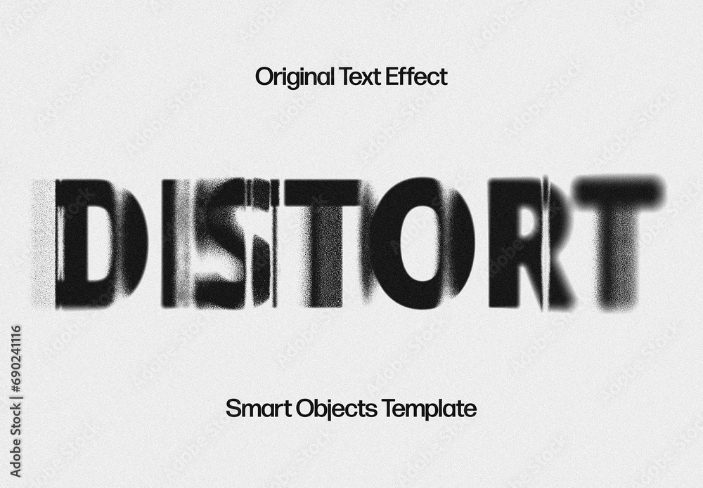 Fading Distortion Text Effect Mockup Stock Template | Adobe Stock