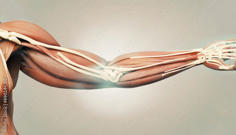 Visual Exploration of the Muscular System of Human Anatomy. Generative ...