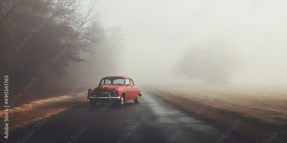 car driving in fog ,Desktop Wallpapers ,Car On Green Backdrop ,Tunned ...