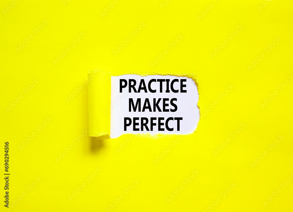 Practice makes perfect symbol. Concept words Practice makes perfect on ...