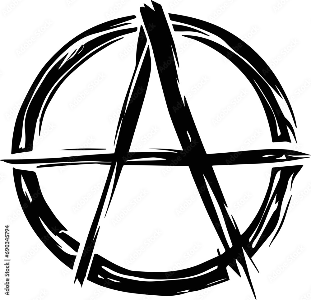 Anarchy symbol sign svg Stock Vector | Adobe Stock