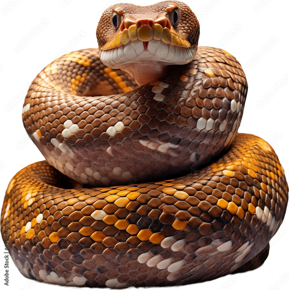 Picture of a snake isolated on transparent background, png Stock Photo ...