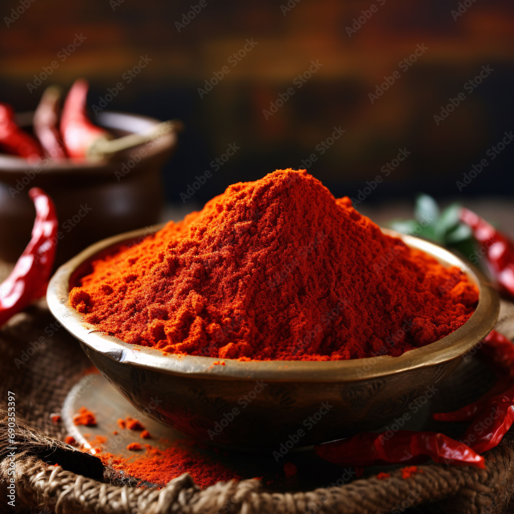 spicy red chilli powder with super chilli background,chilli powder with ...