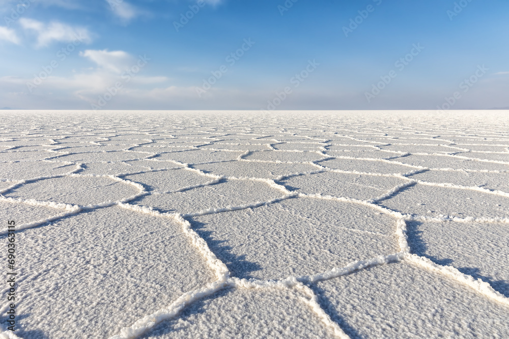 Salt surface of the lake. Salar de Uyuni. Bolivia Stock Photo | Adobe Stock