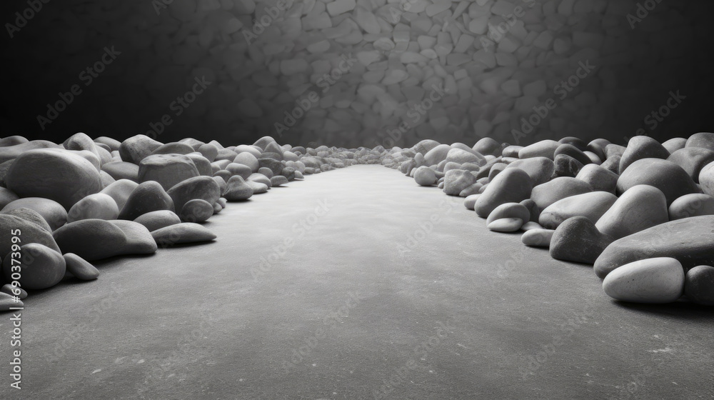 Serene stone rock blank platform, a minimalist backdrop for creative ...