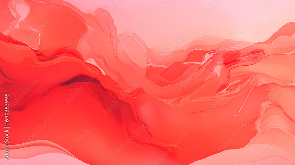 red abstract art with watercolor paint brush strokes, whisps and waves ...