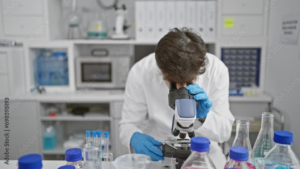 Victorious young arab man, a beaming scientist, revels from achievement ...
