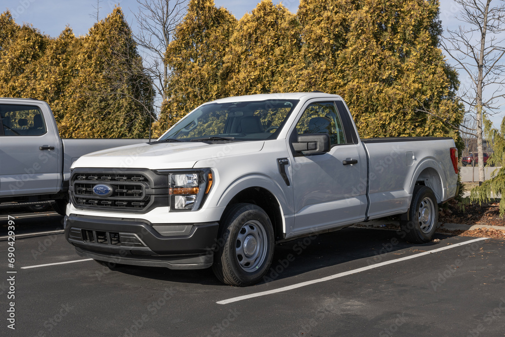 Ford F-150 display at a dealership. The Ford F150 is available in XL ...