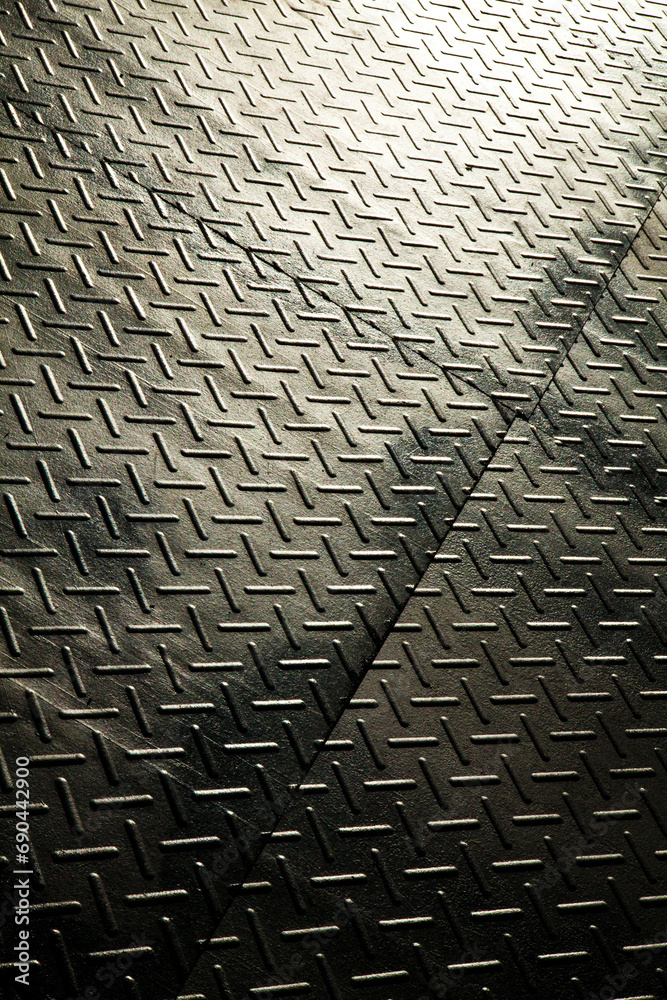 Industrial Diamond Plate Metal Texture with Light and Shadow Play Close ...